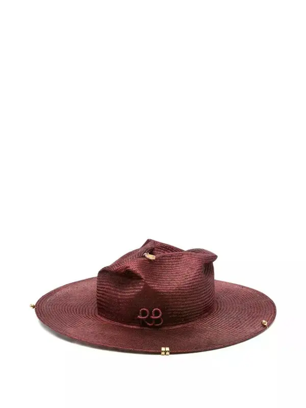 Ruslan Baginskiy Chain-strap Fedora Hat - Red