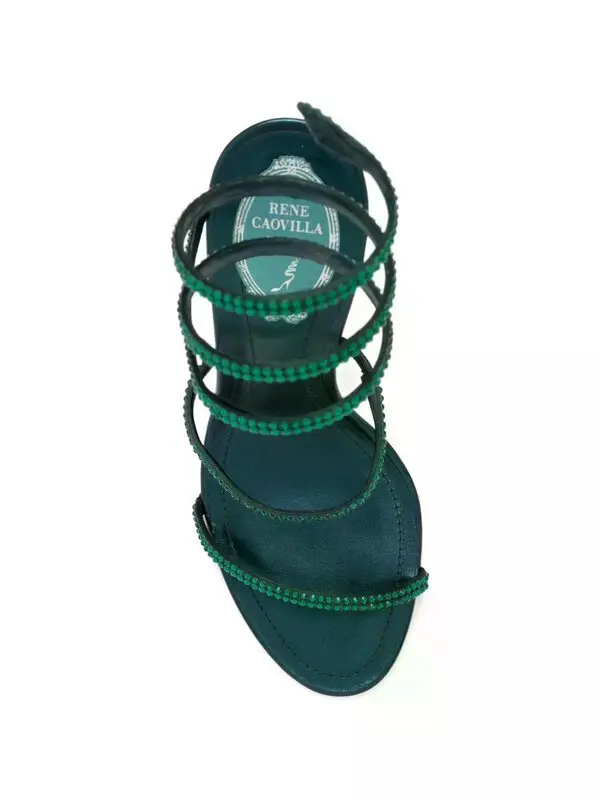 Rene Caovilla 105mm Cleo Sandals - Green