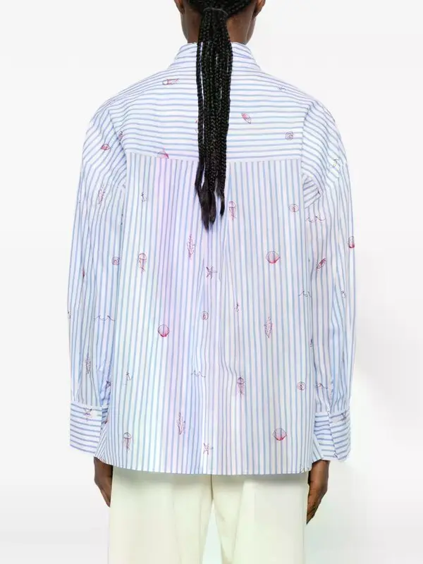 PENNYBLACK Embroidered Striped Shirt