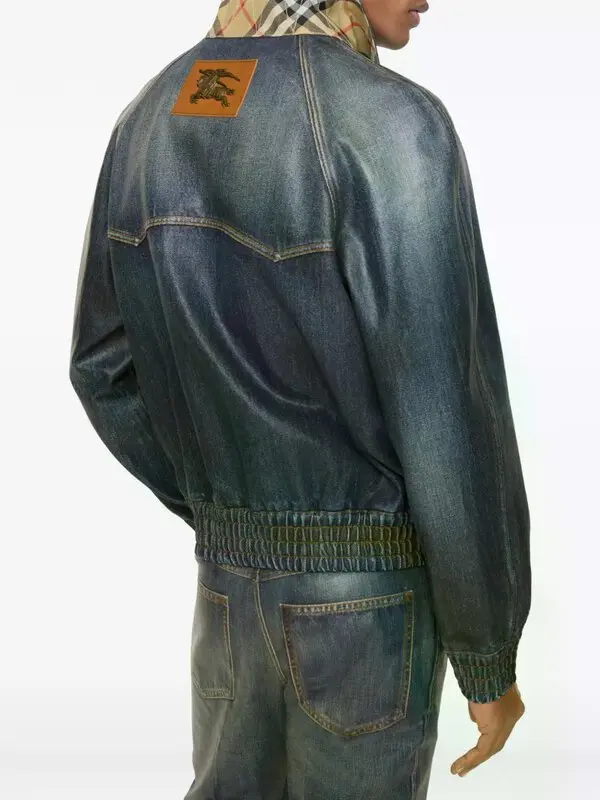 Burberry Coated Denim Jacket - Blue
