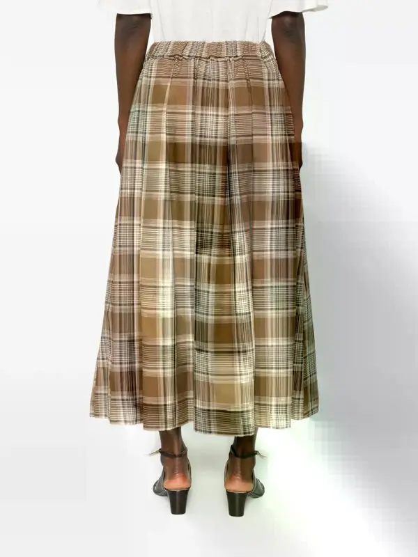 PENNYBLACK Check-pattern Pleated Midi Skirt