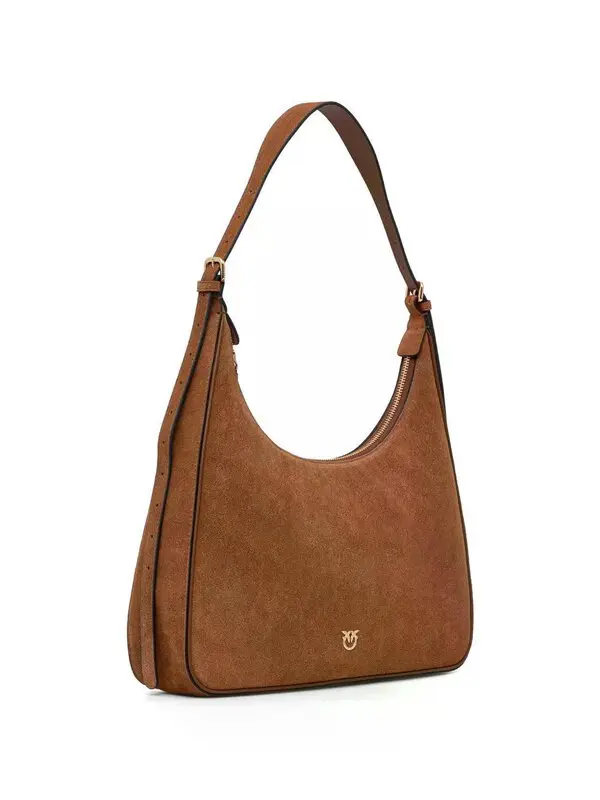 Pinko Logo-appliqué Shoulder Bag - Brown