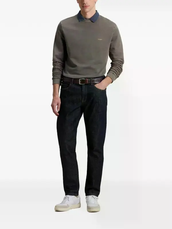 Woolrich Ribbed-details Logo Sweatshirt - Grey