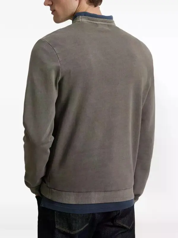 Woolrich Ribbed-details Logo Sweatshirt - Grey
