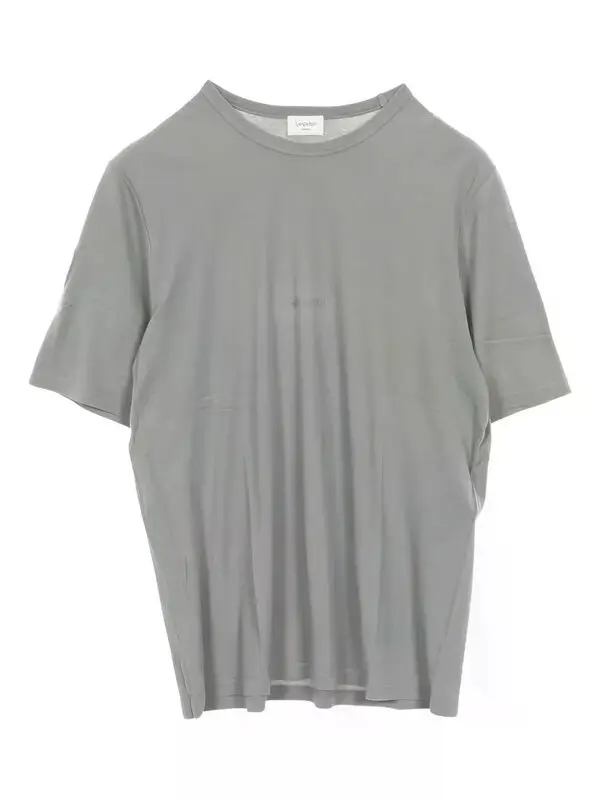 Saint Laurent 2020s Embroidered-logo T-shirt - Grey