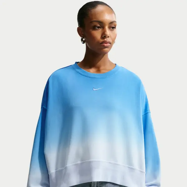 Nike Sportswear Phoenix Fleece Oversized Crew-neck Sweatshirt - Blue