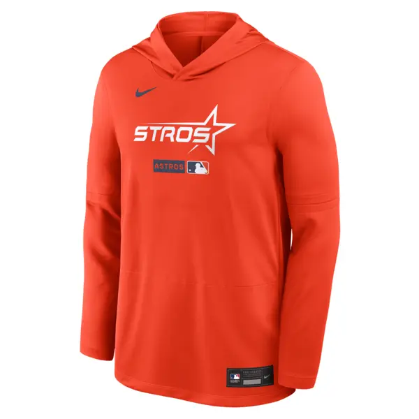 Nike Houston Astros City Connect Dri-fit Mlb Long-sleeve Hooded Top - Orange