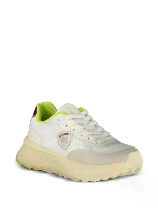 BLAUER. Logo-patch Perforated Sneakers - Neutrals