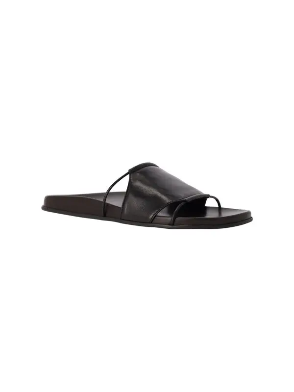 THE ROW Leather Sandals - Black