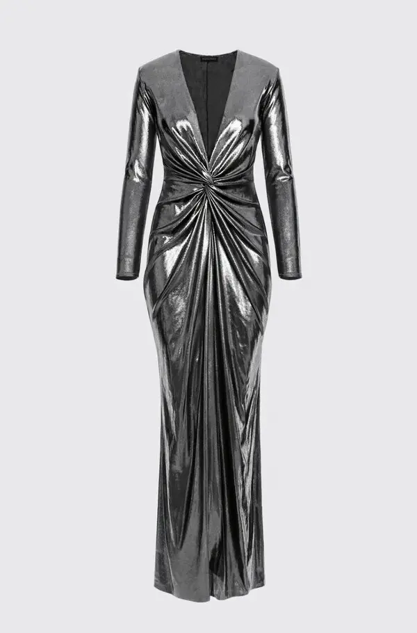 ROSERRY Mallorca Jersey Maxi Dress - Silver