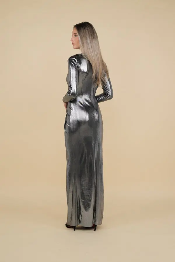 ROSERRY Mallorca Jersey Maxi Dress - Silver