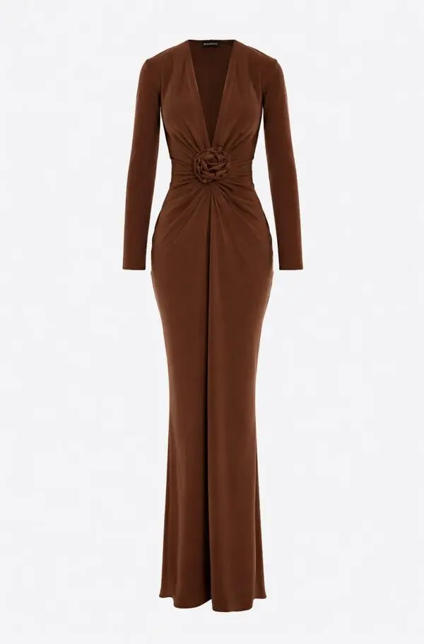 ROSERRY Mallorca Jersey Maxi Dress - Brown