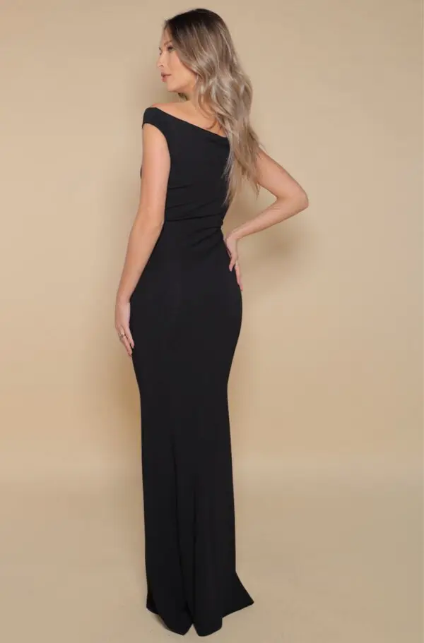 ROSERRY Venice Maxi Jersey Dress - Black
