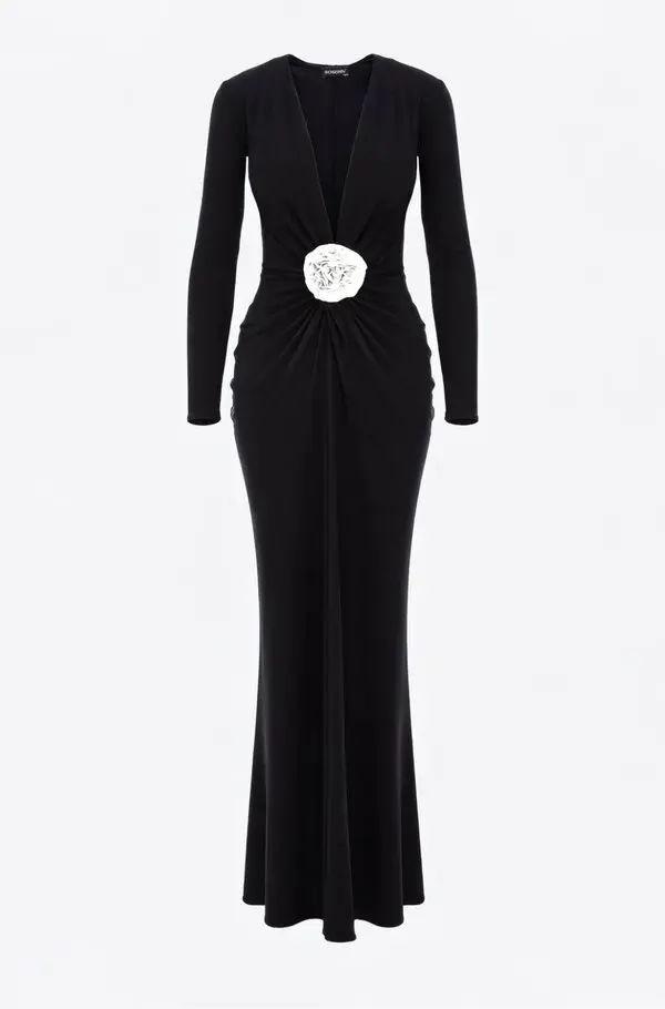 ROSERRY Mallorca Jersey Maxi Dress - Black