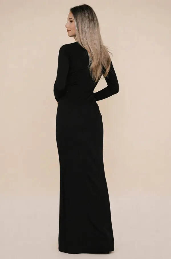 ROSERRY Mallorca Jersey Maxi Dress - Black