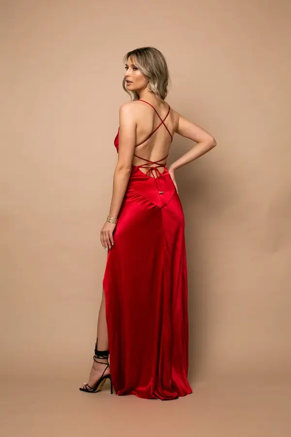 ROSERRY Satin Maxi Slip Dress
