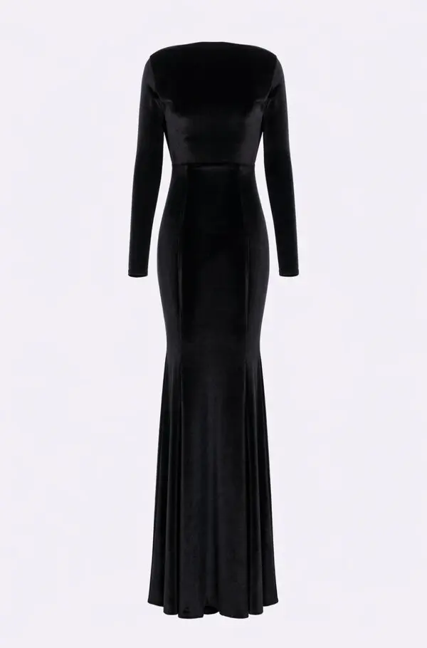 ROSERRY Velvet Maxi Dress - Black
