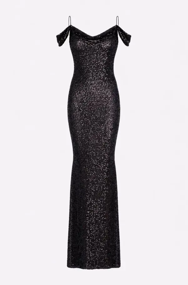 ROSERRY Miami Sequin Maxi Dress - Black