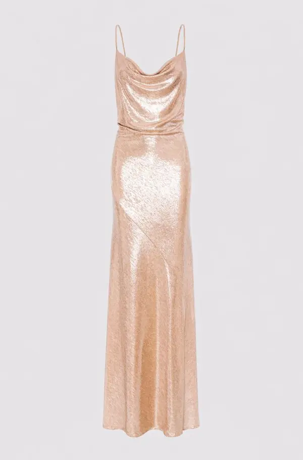 ROSERRY Margot Metallic Jersey Maxi Dress