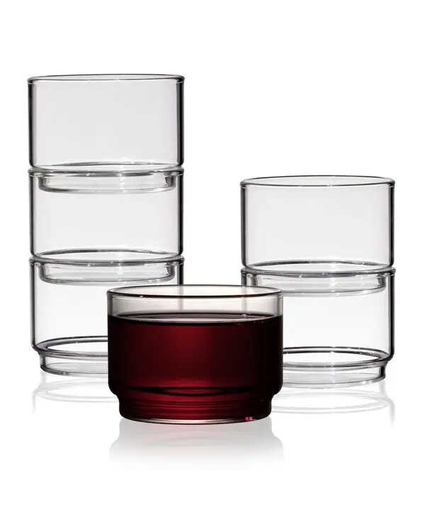 VISKI Raye Crystal Bodega Glasses, Set Of 6