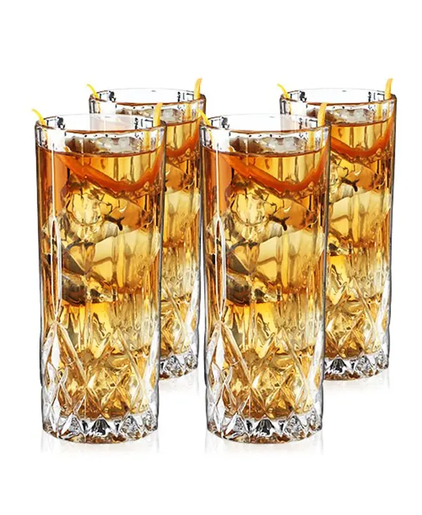 VISKI Admiral Crystal Highball Glasses, Set Of 4 - Clear