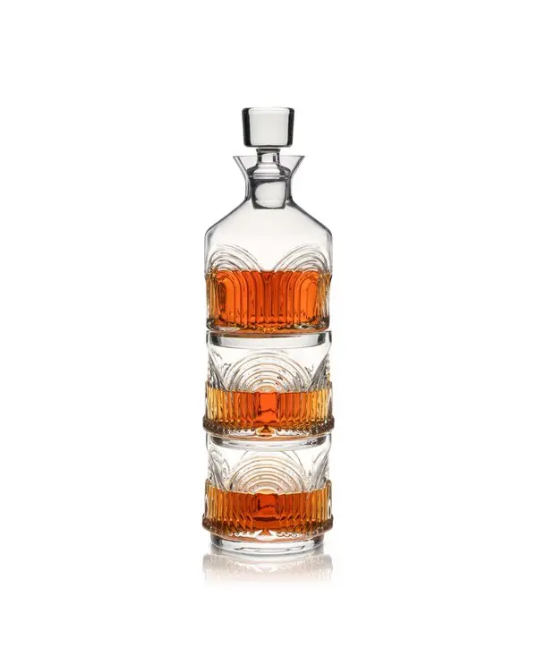 VISKI Deco Beau 3-piece Crystal Stacking Decanter