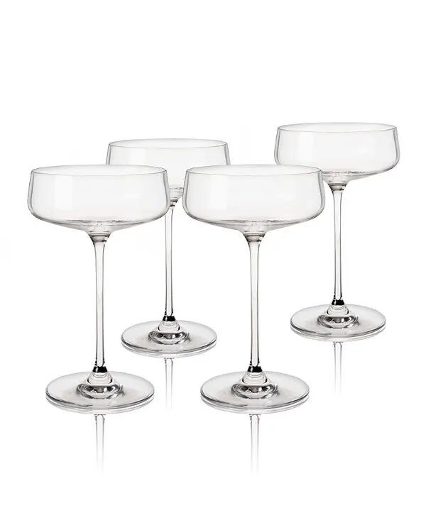 VISKI Reserve Julien Crystal Coupes, Set Of 4 - Clear