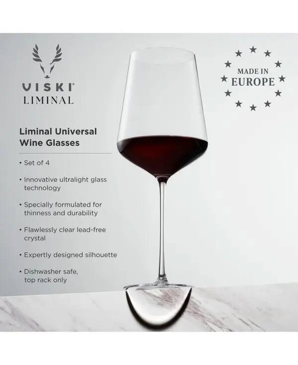 VISKI Reserve Liminal Universal Wine Glasses, Set Of 4
