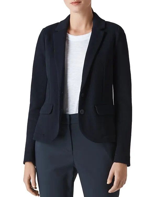 Whistles Slim Jersey Blazer - Navy