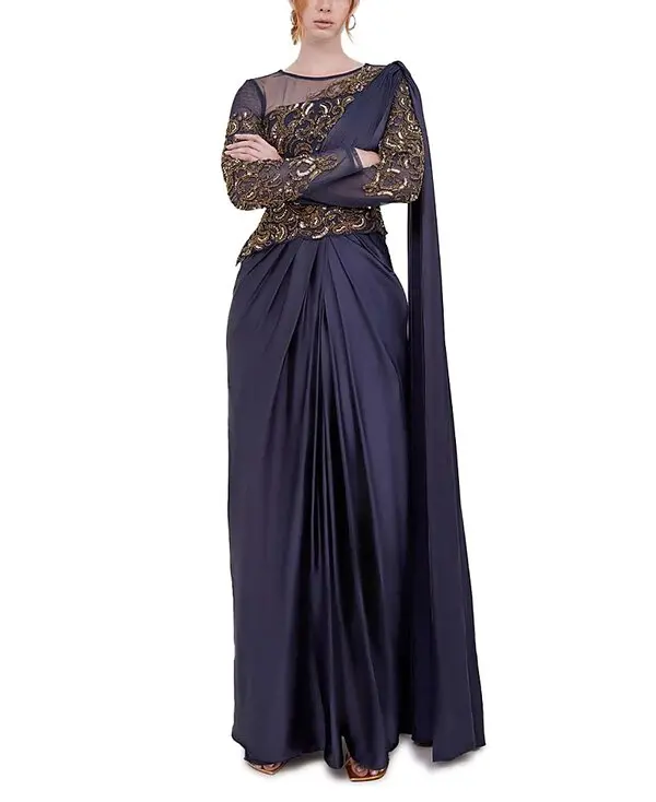 RAISHMA Nova Gown - Navy