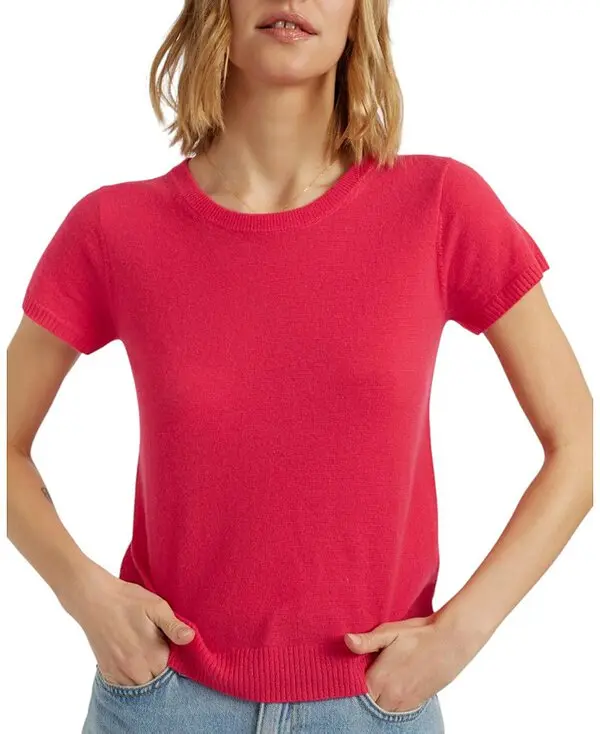 Chinti & Parker Air Pure Cashmere T-shirt - Water Melon Pink