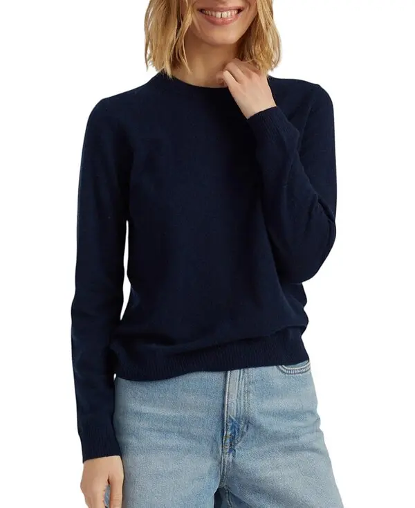 Chinti & Parker Air Cashmere Crewneck Sweater - Navy