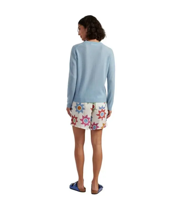Chinti & Parker Air Cashmere Crewneck Sweater - Sky Blue