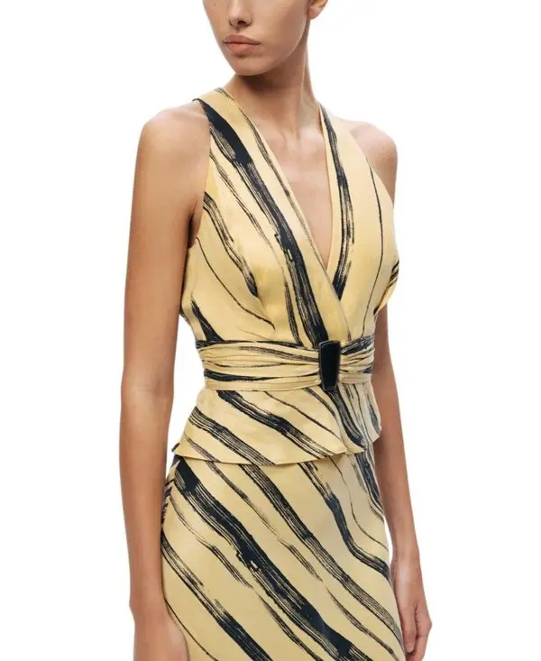 NOCTURNE Printed Sleeveless Blouse