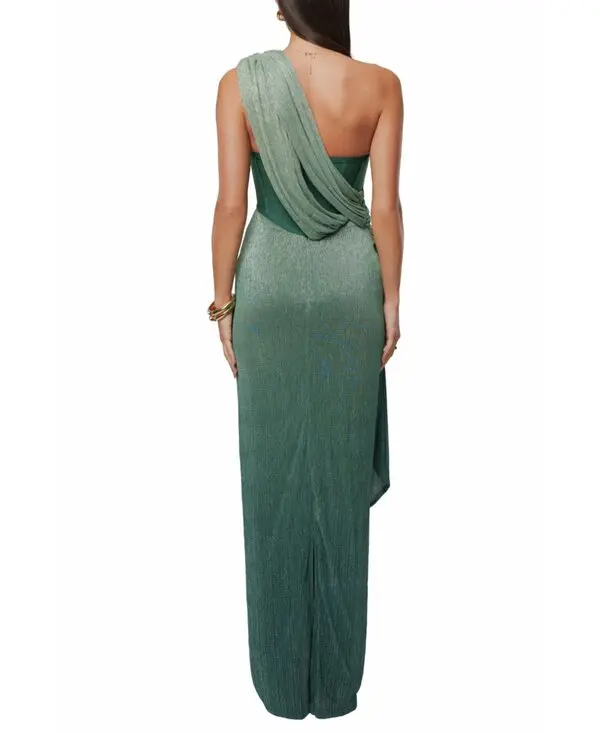 JLUXLABEL Celestina Draped Maxi Dress - Green
