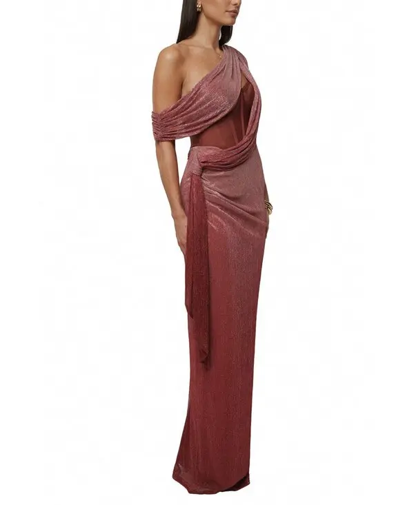 JLUXLABEL Celestina Draped Maxi Dress - Red