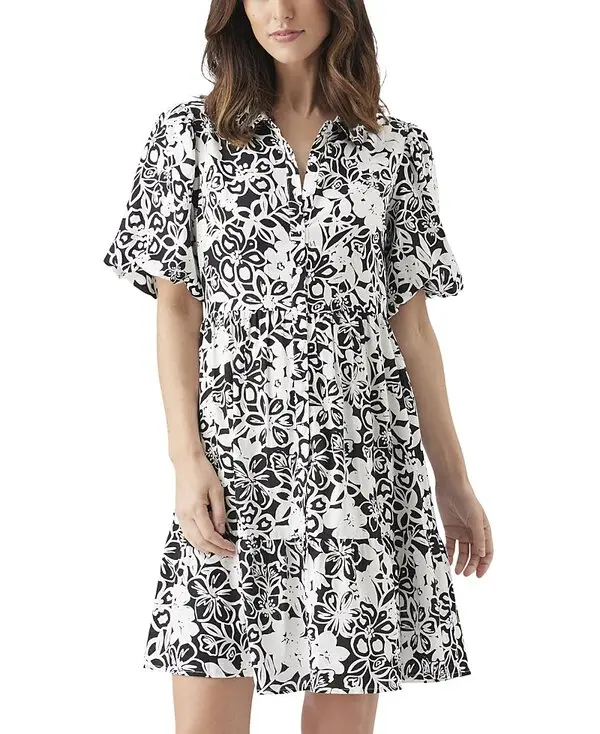 RIPE MATERNITY Nahla Linen Dress - Black / White