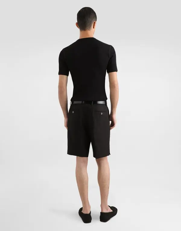Dolce & Gabbana Tailored Linen Shorts - Black
