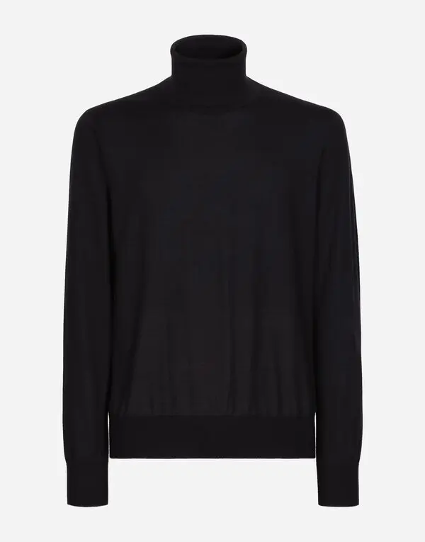 Dolce & Gabbana Extra-fine Cashmere Turtleneck Sweater - Blue