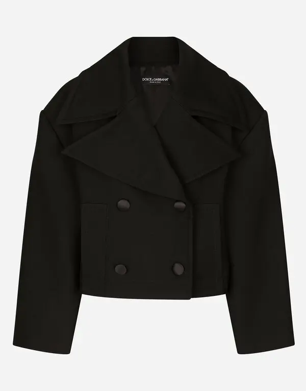 Dolce & Gabbana Wool Gabardine Double-breasted Jacket - Black