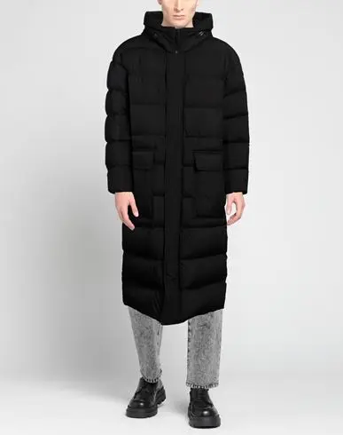 Peuterey Quilted Long Sleeve Down Coat - Black