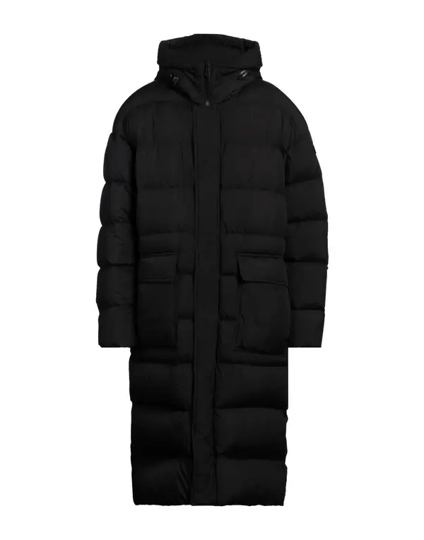 Peuterey Quilted Long Sleeve Down Coat - Black