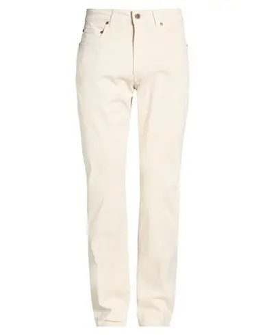 Boglioli Straight-leg Jeans In Cotton, Tencel, Silk And Elastane - White