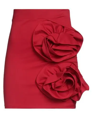 ODÌ ODÌ Mini Skirt With Floral Appliqués - Red