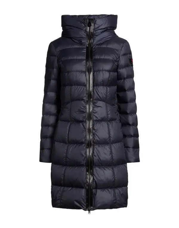 Peuterey Puffer Coat With Hood And Long Sleeves - Blue