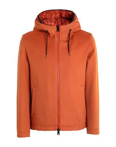 Herno Jacket In Cashmere And Polyamide - Orange