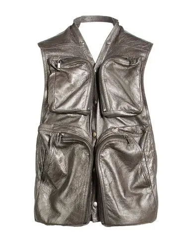 Rick Owens Vest Size Lambskin - Gunmetal