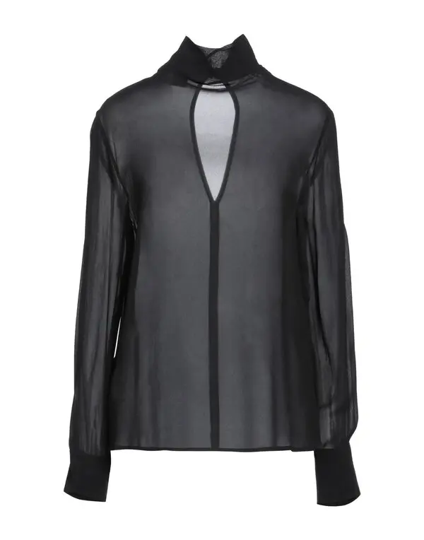 Pinko Viscose Chiffon Top - Black