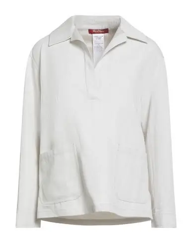 Max Mara Light Cotton And Linen Top - Light Grey