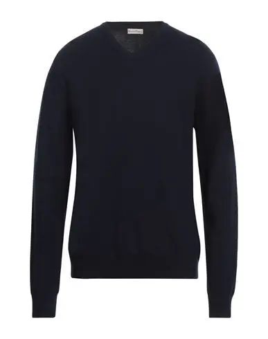 CASHMERE COMPANY Knitted Cashmere Wool V-neck Sweater - Blue